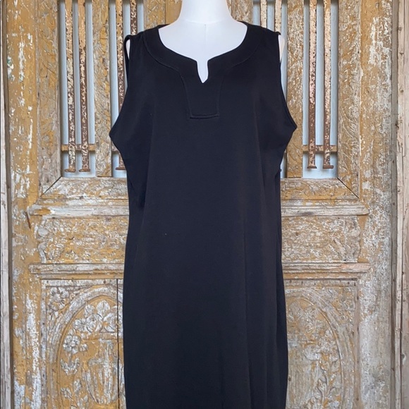 Talbots | Dresses | Talbots Black Sleeveless Sheath Dress 2 X New ...
